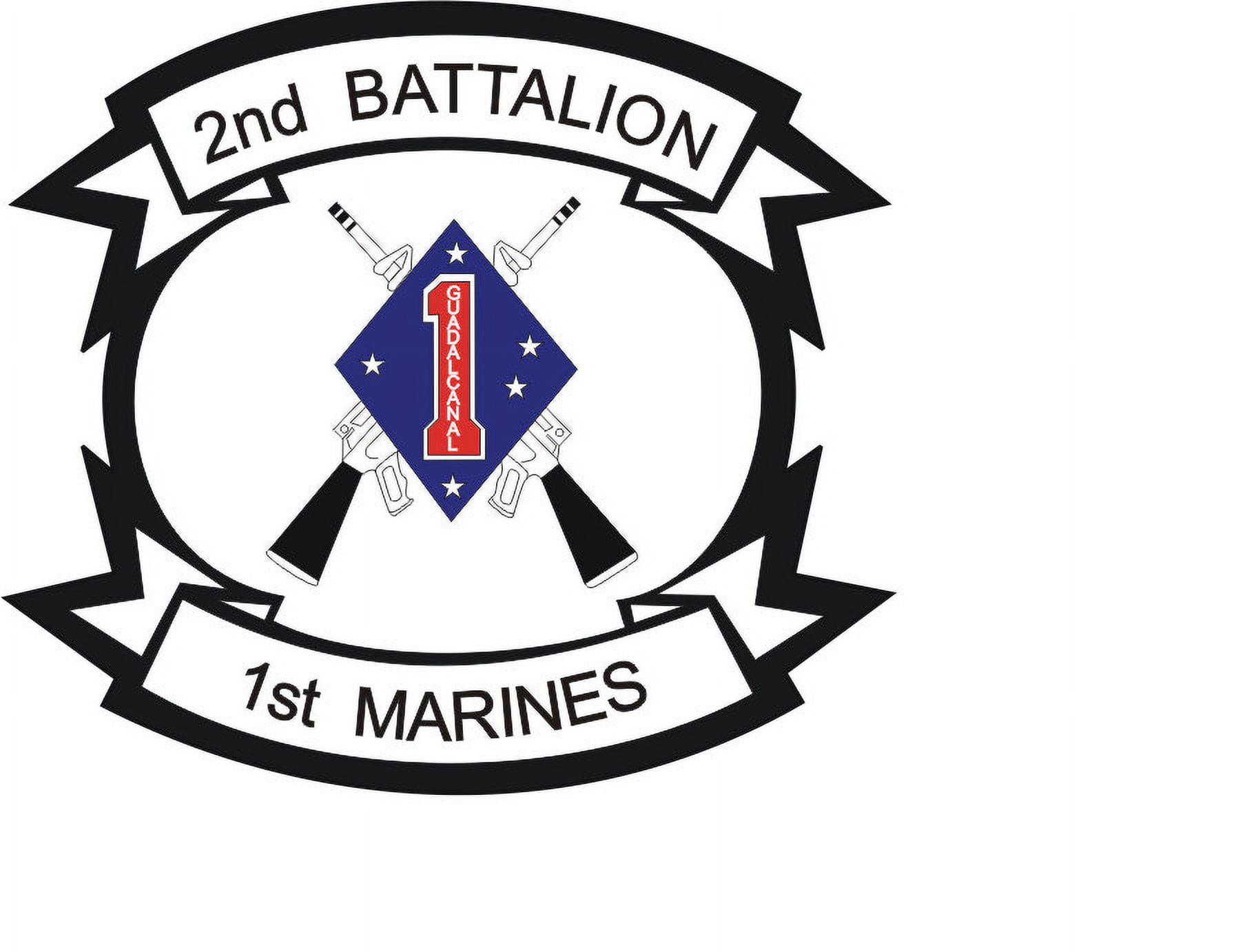 3.8 Inch 1st Marine Division 2nd Battalion 1st Marines Sticker Decal ...