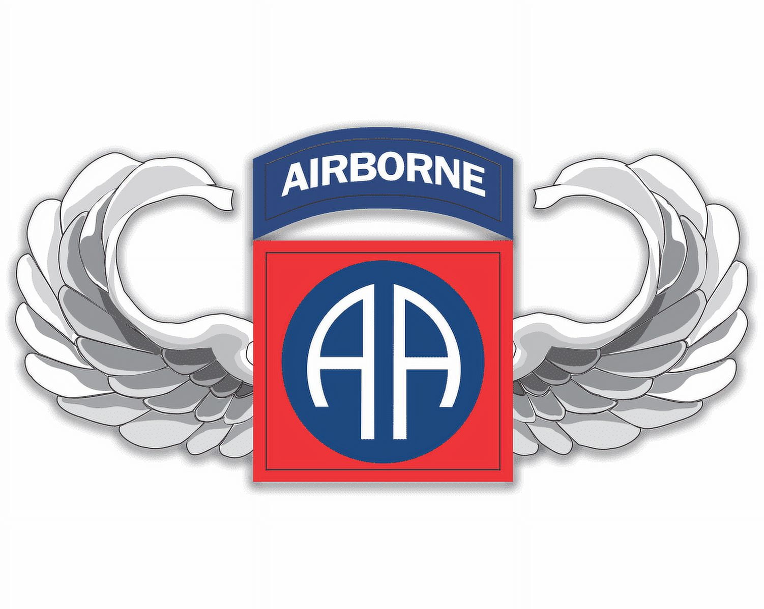 3.8 Inch 82nd Airborne Jump Wings Sticker Decal - Walmart.com