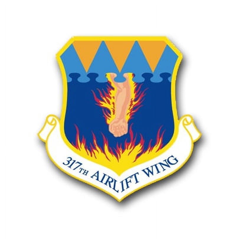 3.8 Inch Air Force 317th Airlift Wing Vinyl Transfer Decal - Walmart.com
