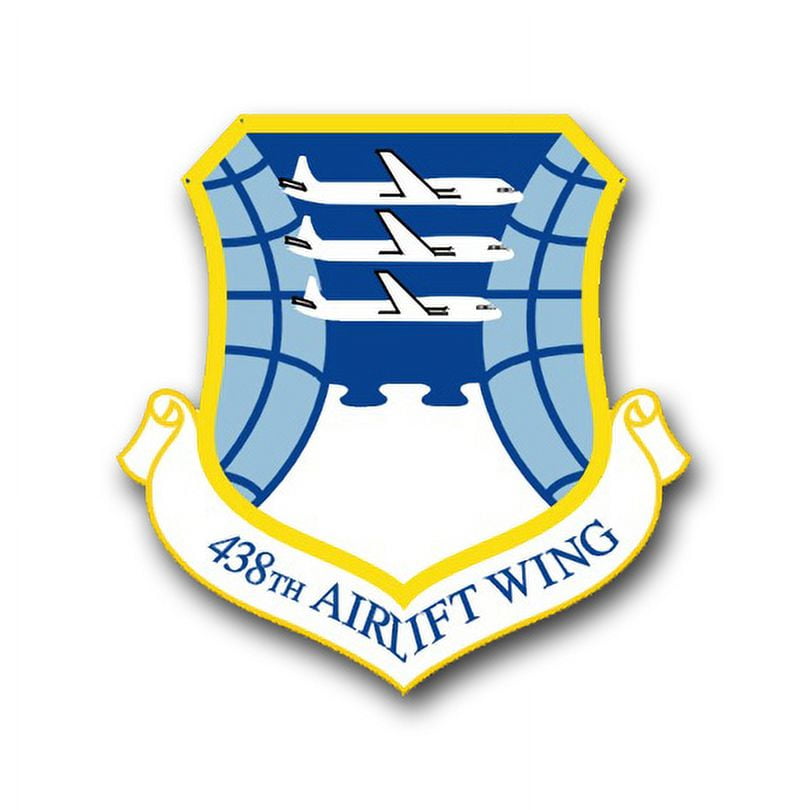 3.8 Inch Air Force 438th Airlift Wing Vinyl Transfer Decal - Walmart.com
