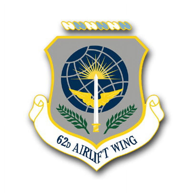 3.8 Inch Air Force 62nd Airlift Wing Vinyl Transfer Decal - Walmart.com