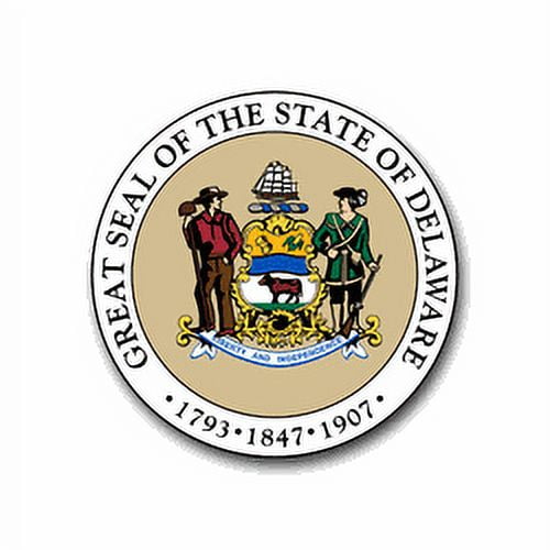 3.8 Inch Delaware State Seal Vinyl Transfer Decal - Walmart.com