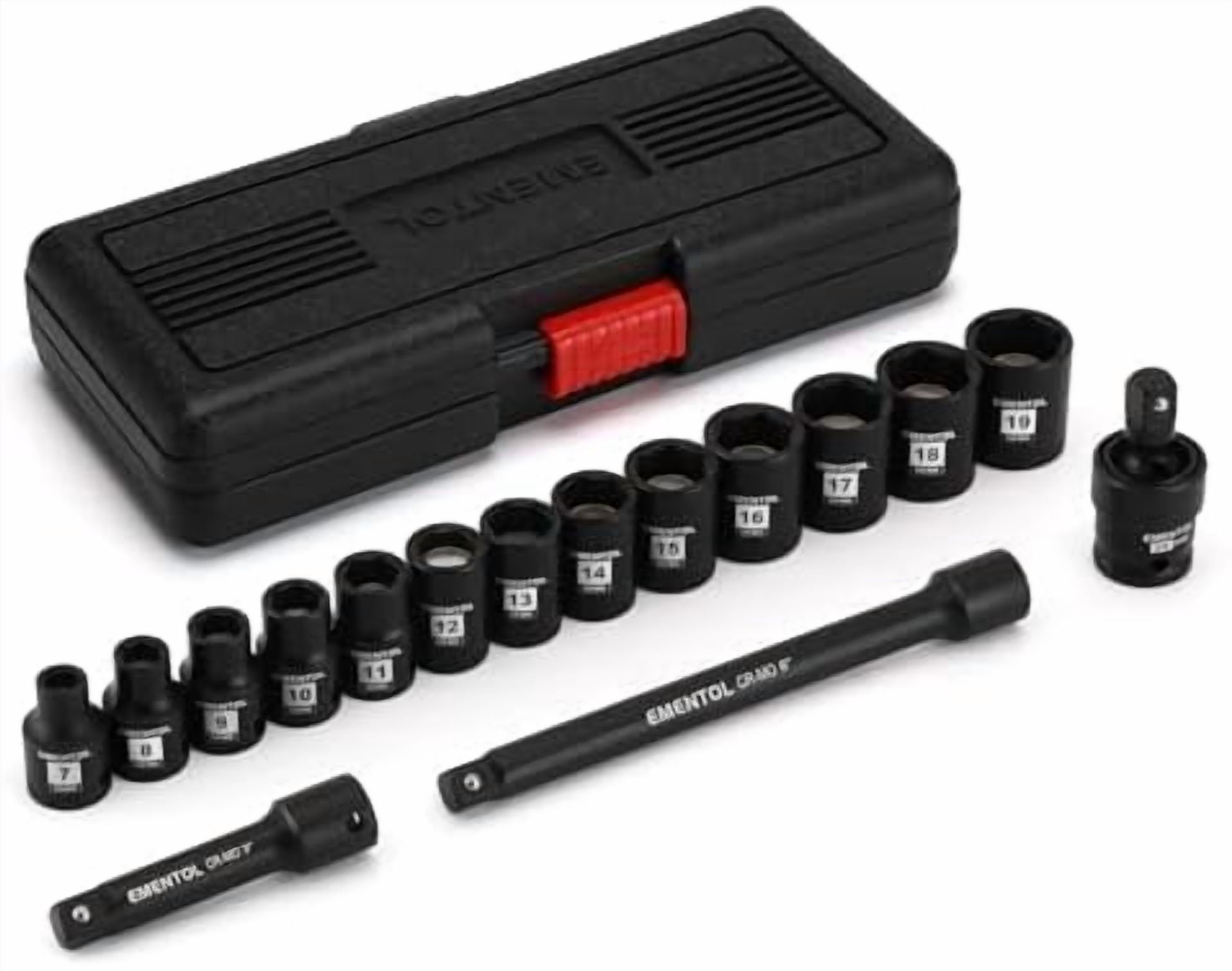 3/8 Inch Drive Magnetic Impact Socket Set, 16-Piece Metric, 7-19mm, 6 ...