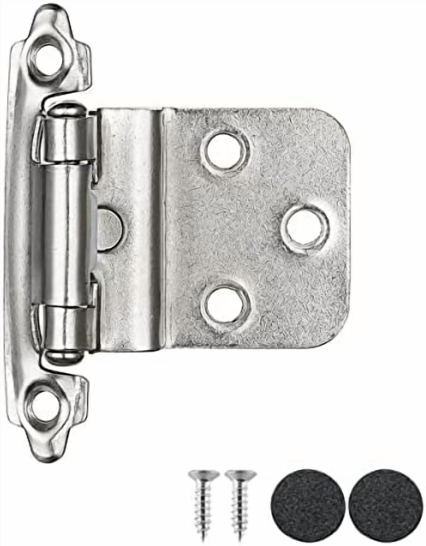 3/8 Inch Inset Cabinet Door Hinges Satin Nickel, 10 Pack 5 Pairs Flush ...