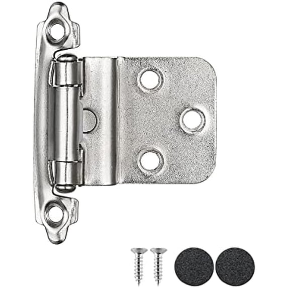 3/8 Inch Inset Cabinet Door Hinges Satin Nickel, 50 Pack 25 Pairs Flush ...