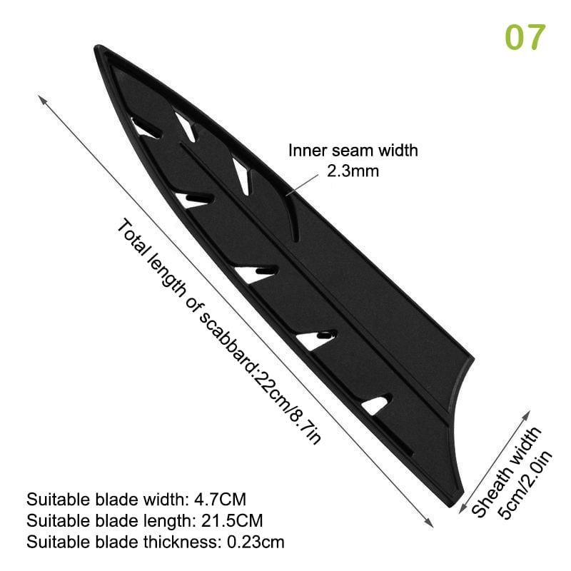 3-8 Inch Kitchen Knife Sheath Black Plastic Knife Covers Knife Blade ...