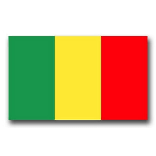 3.8 Inch Mali Flag Vinyl Transfer Decal - Walmart.com