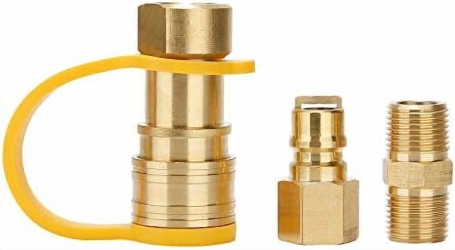 3/8 Inch Natural Gas Fittings, LP Gas Propane Hose Quick Disconnect Kit, Gas Grill Quick ...