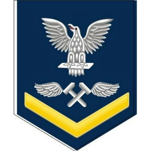 3.8 Inch Navy Gold E-4 Aviation Structural Mechanic AM Decal Sticker ...