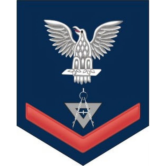 3.8 Inch Navy Red E-4 Illustrator Draftsman DM Decal Sticker - Walmart.com