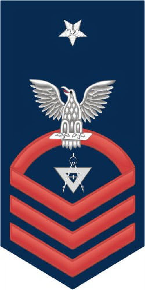 3.8 Inch Navy Senior Chief Red E-8 Illustrator Draftsman DM Decal ...