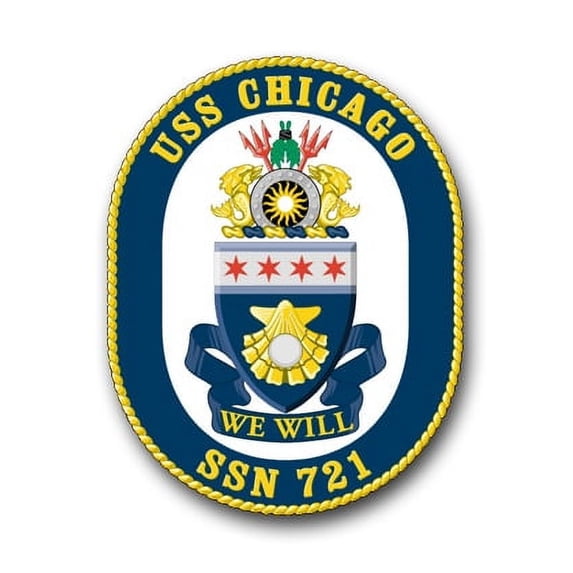 3.8 Inch Navy USS Chicago SSN-721 Vinyl Transfer Decal - Walmart.com