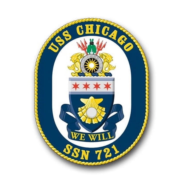 3.8 Inch Navy USS Chicago SSN-721 Vinyl Transfer Decal - Walmart.com