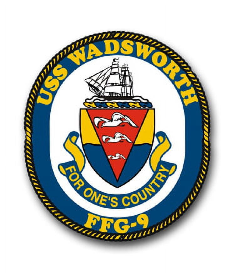 3.8 Inch Navy USS Wadsworth FFG-9 Vinyl Transfer Decal - Walmart.com