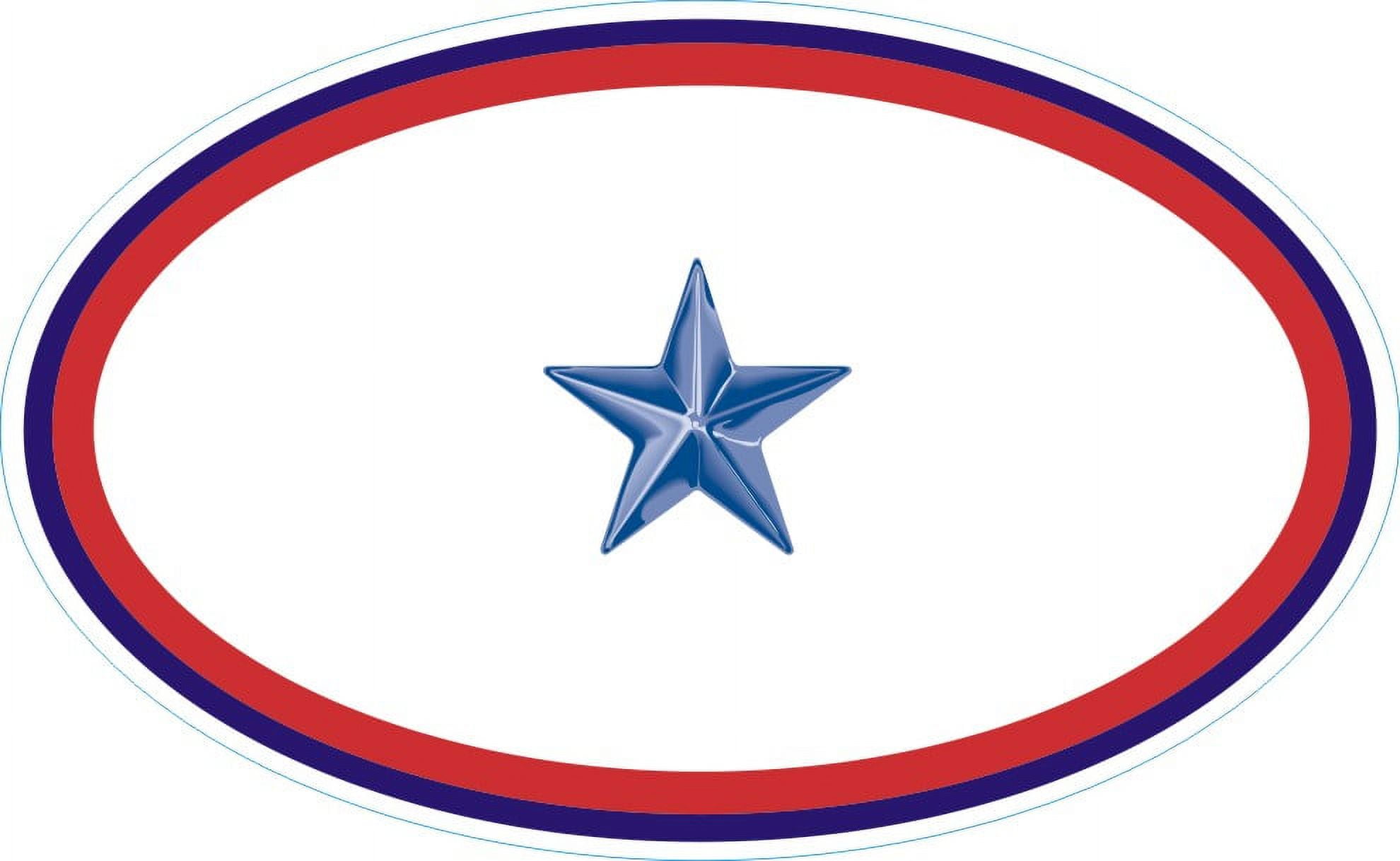 3.8 Inch One Blue Star Service Banner Oval Decal - Walmart.com