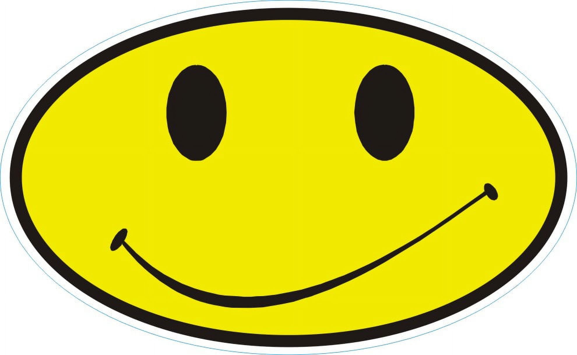 3.8 Inch Smiley Oval Decal - Walmart.com