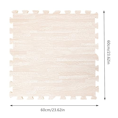 3/8 Inch Thick Printed Foam Tiles 25 pcs Wood Grain Floor Mats Patchwork Foam Mat Interlocking ...