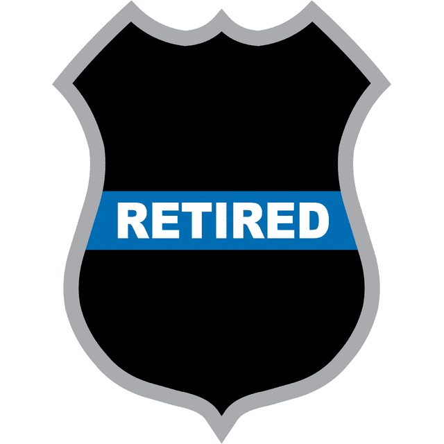 3.8 Inch Thin Blue Line Retired Police Badge Decal - Walmart Business ...