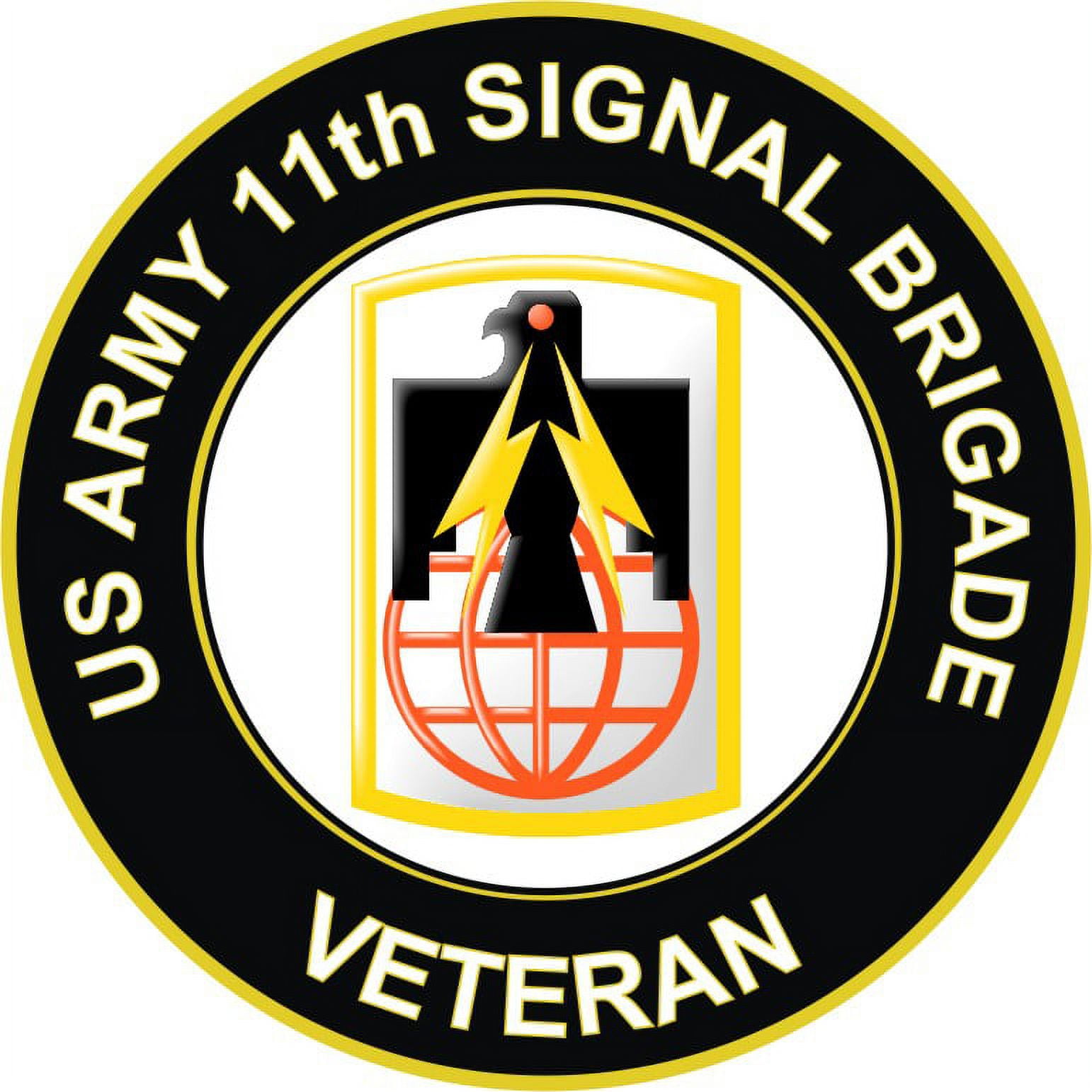 3.8 Inch U.S. Army 11th Signal Brigade Veteran Sticker Decal - Walmart.com