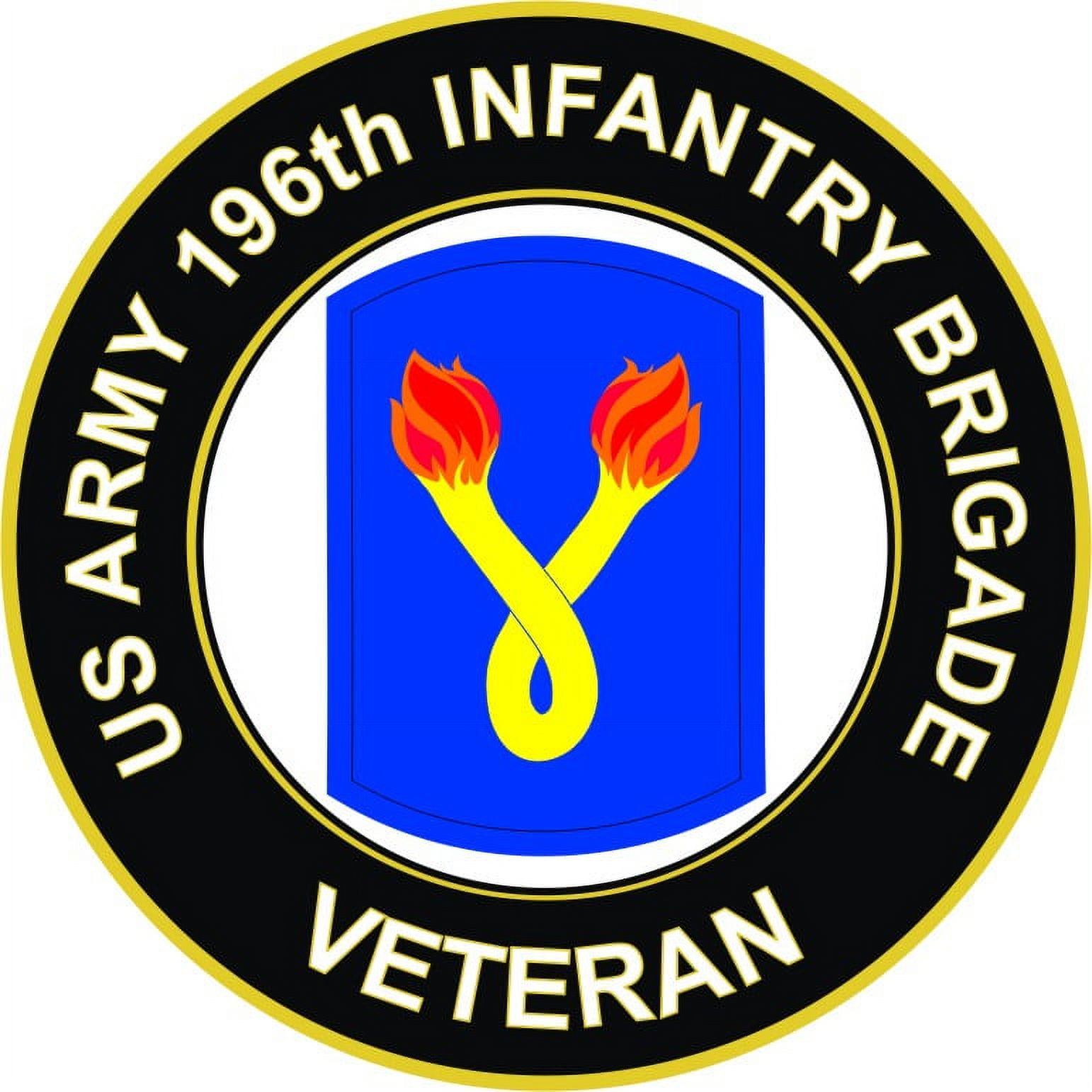 3.8 Inch U.S. Army 196th Infantry Brigade Veteran Sticker Decal ...