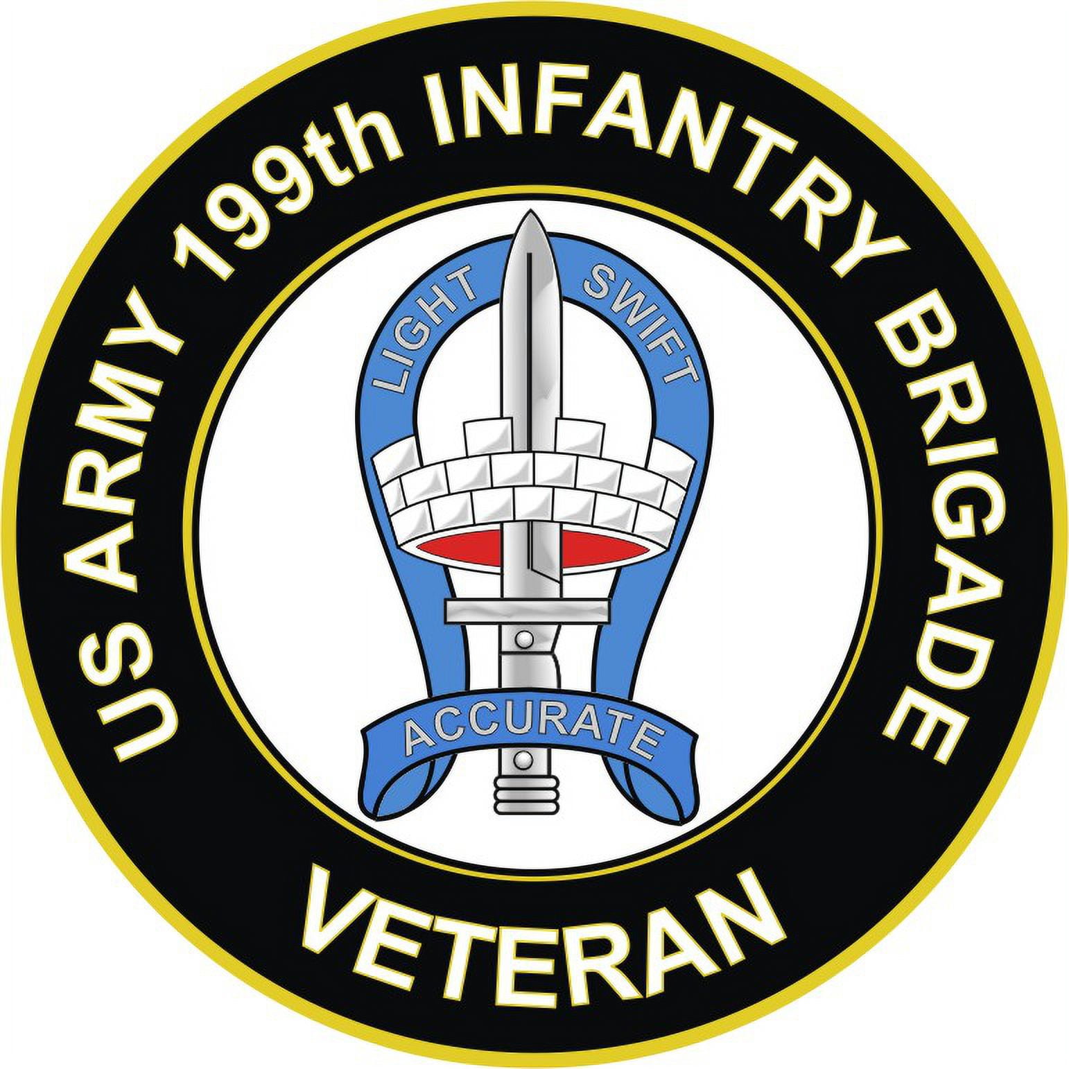 3.8 Inch U.S. Army 199th Infantry Brigade Veteran Sticker Decal ...