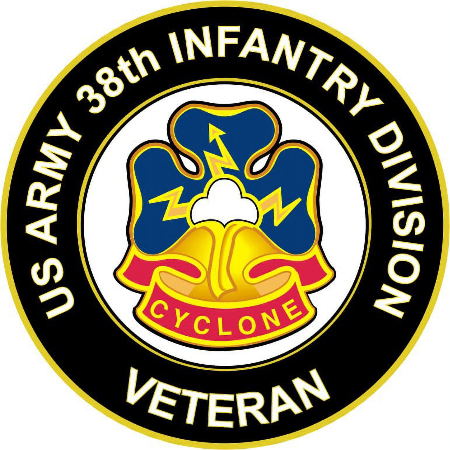 3.8 Inch U.S. Army 38th Infantry Division Unit Crest Veteran Sticker ...