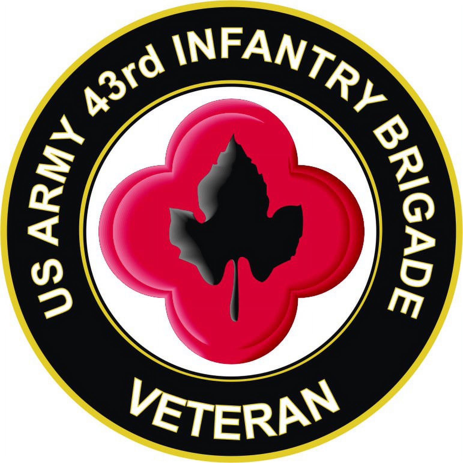 3.8 Inch U.S. Army 43rd Infantry Brigade Veteran Sticker Decal ...