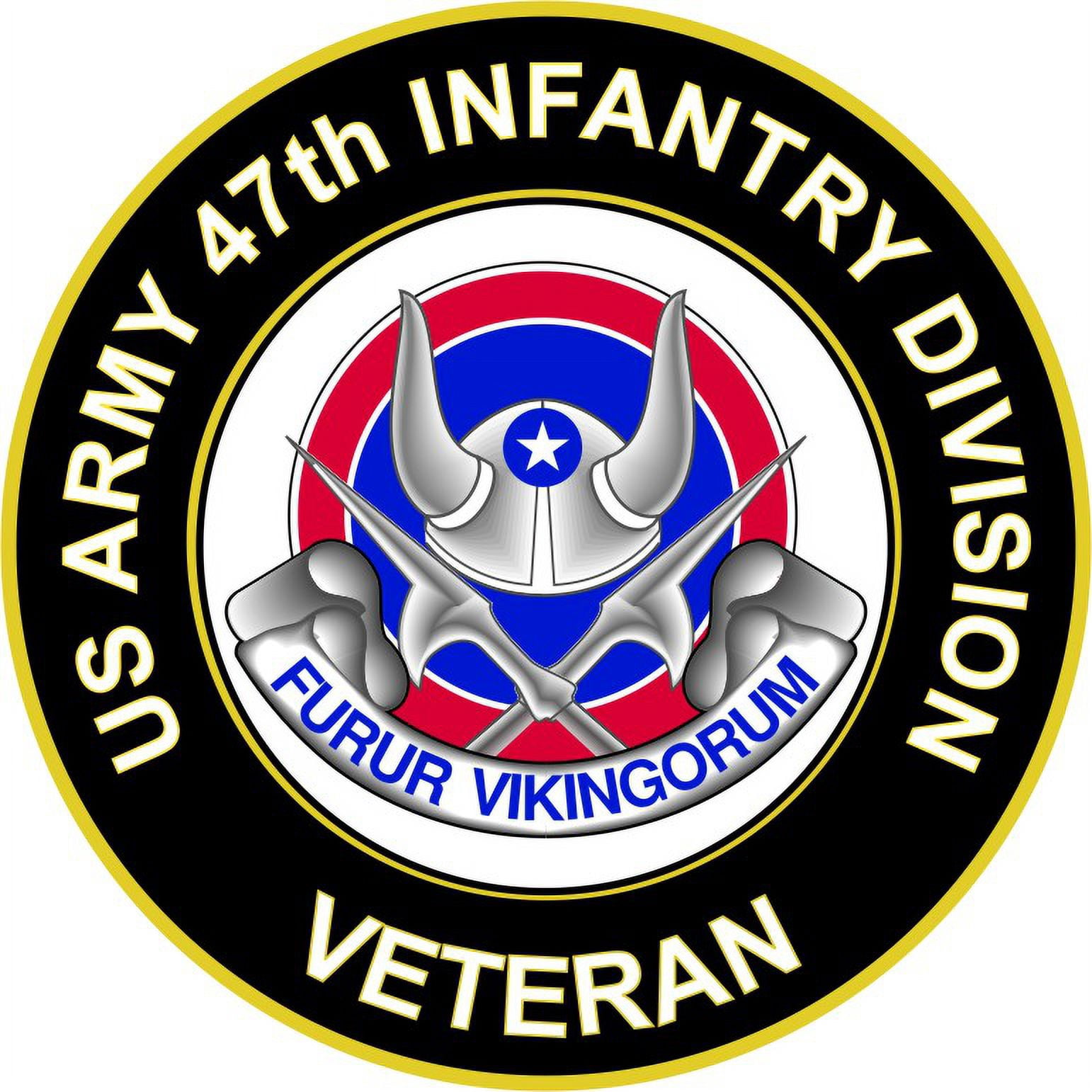 3.8 Inch U.S. Army 47th Infantry Unit Crest Veteran Sticker Decal ...