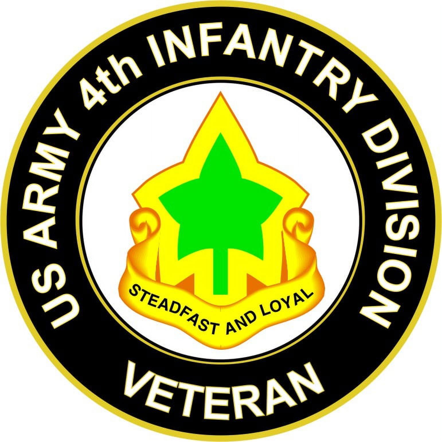 3.8 Inch U.S. Army 4th Infantry Division Unit Crest Veteran Sticker ...