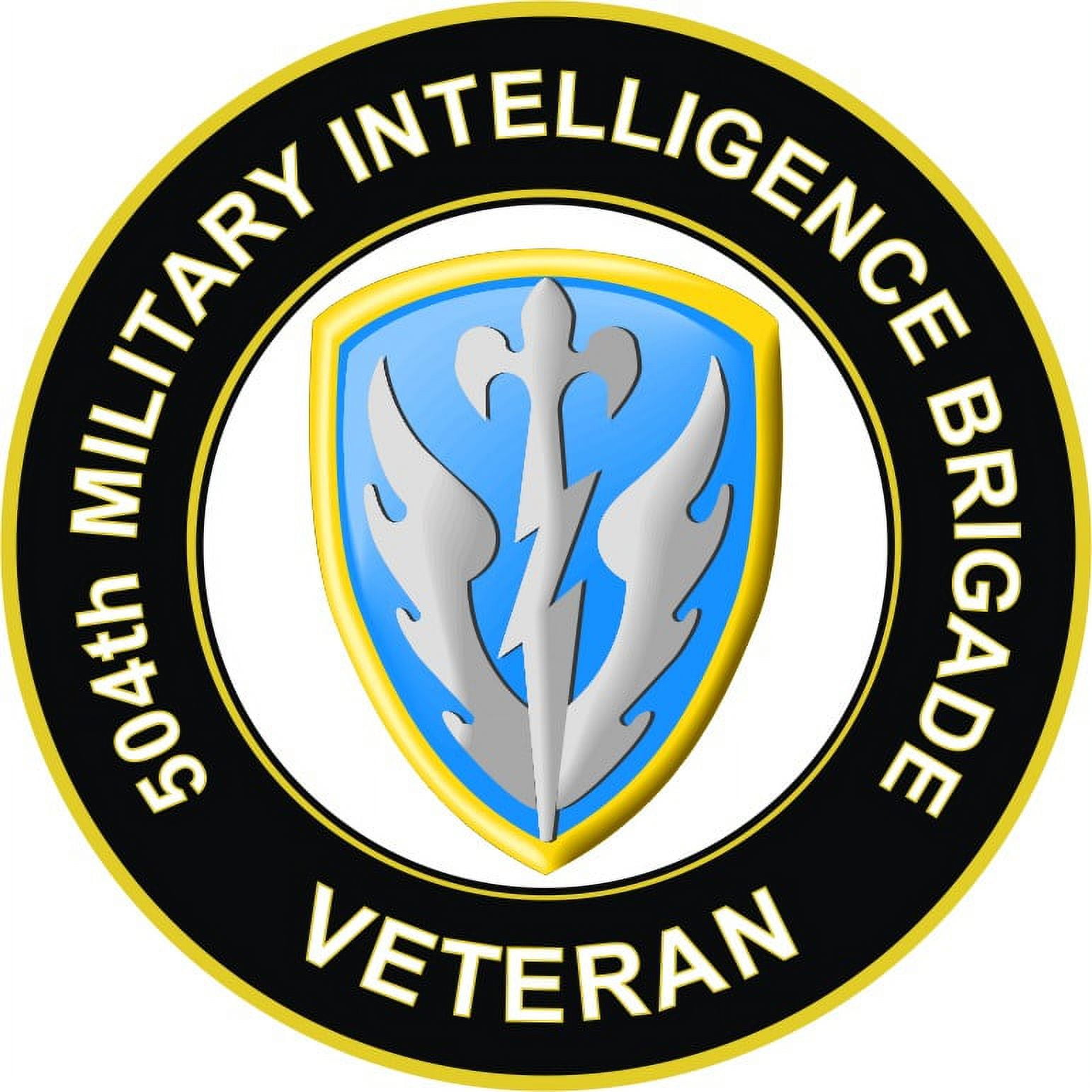 3.8 Inch U.S. Army 504th Military Intelligence Brigade Veteran Sticker ...