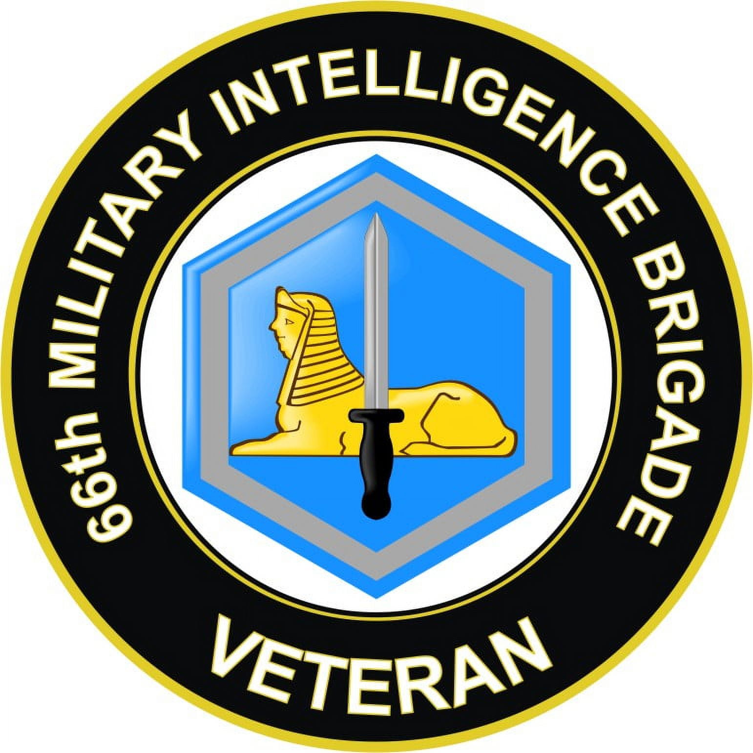 3.8 Inch U.S. Army 66th Military Intelligence Brigade Veteran Sticker ...