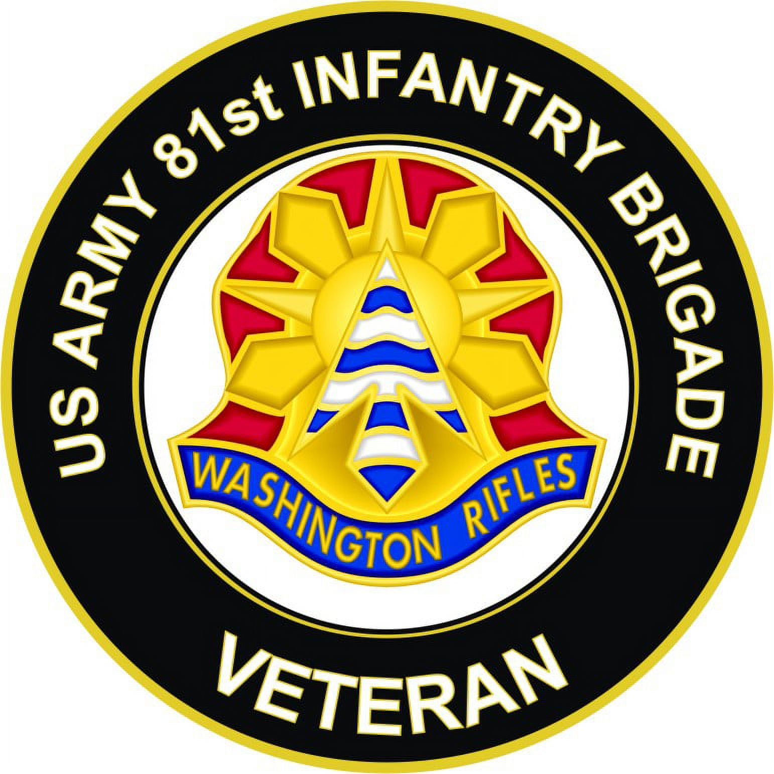3.8 Inch U.S. Army 81st Infantry Brigade Unit Crest Veteran Sticker ...