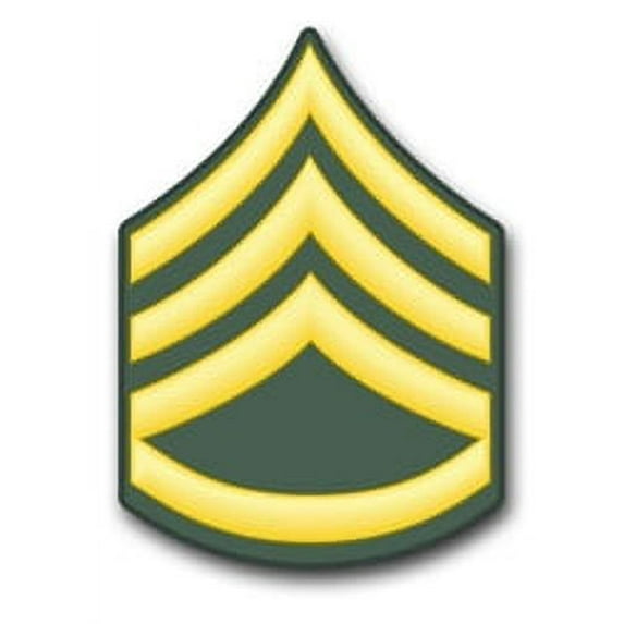 3.8 Inch U.S. Army E-6 Staff Sergeant Rank Insignia Window Sticker ...