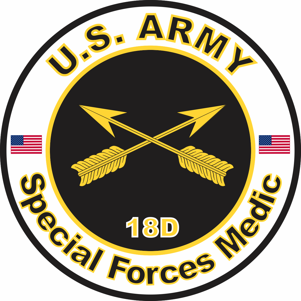 3.8 Inch U.S. Army MOS 18D Special Forces Medic - Walmart.com