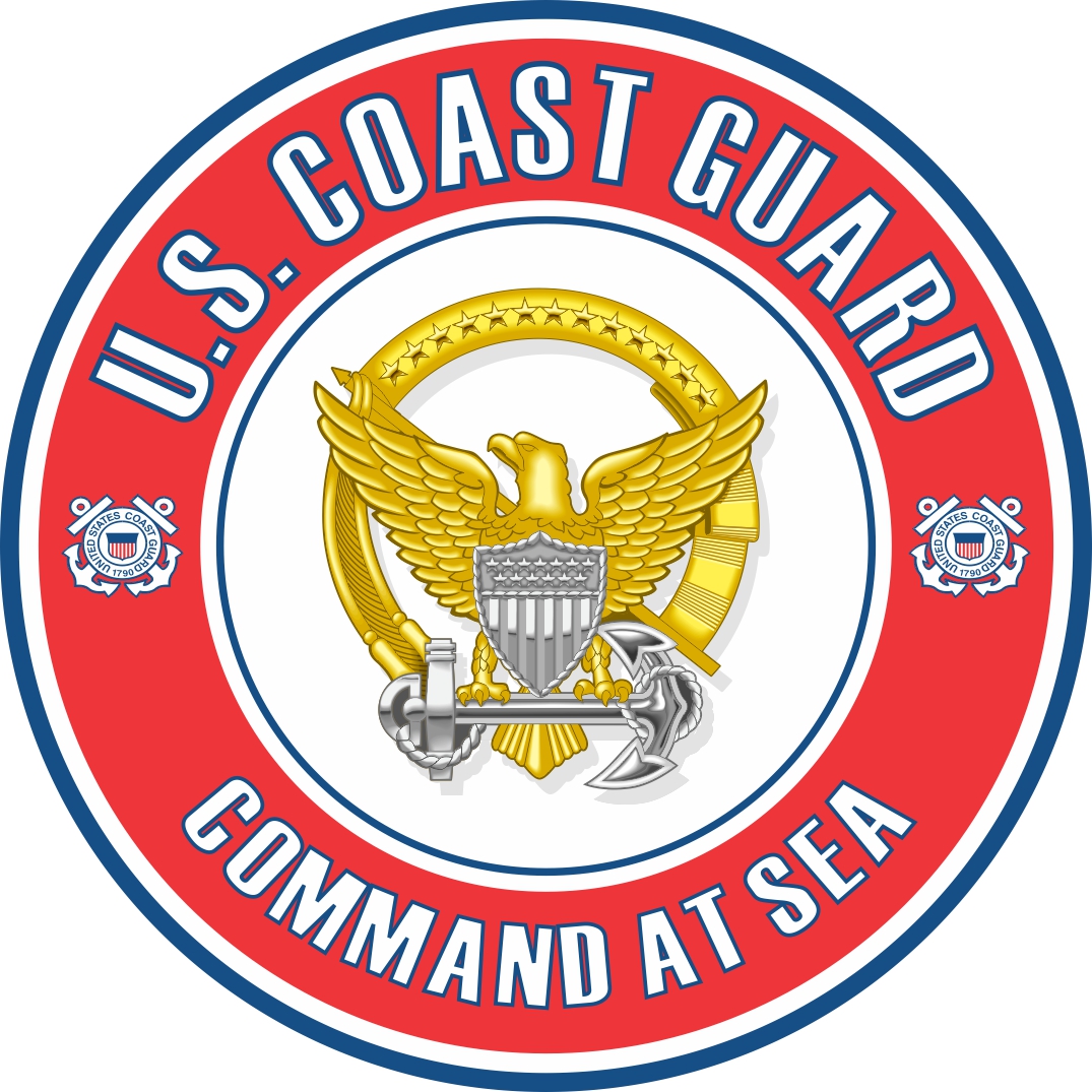3.8 Inch U.S. Coast Guard Command At sea Badge Decal - Walmart.com