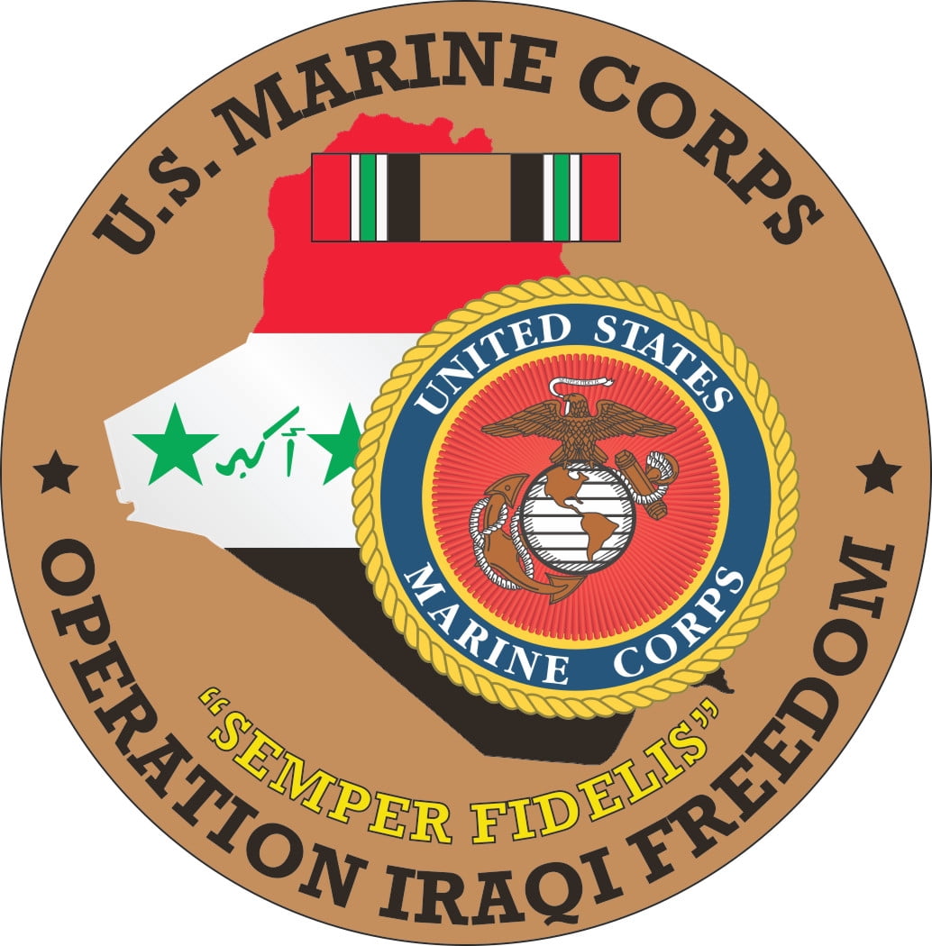 3.8 Inch U.S. Marine Corps OIF Decal - Walmart.com