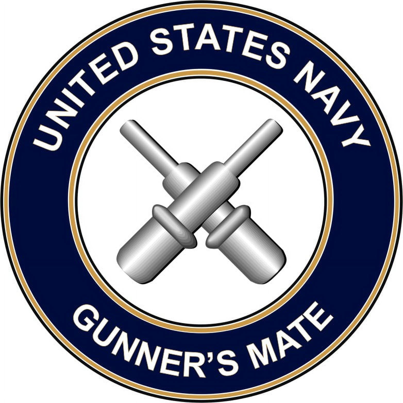 3.8 Inch U.S. Navy Gunner's Mate GM decal - Walmart.com