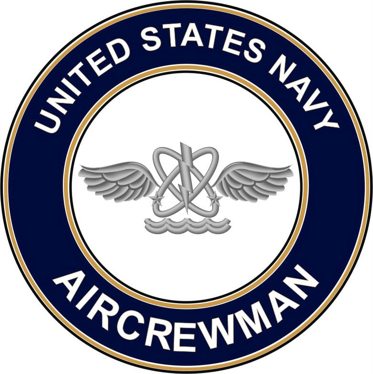 3.8 Inch U.S. Navy Naval Aircrewman AW decal - Walmart.com