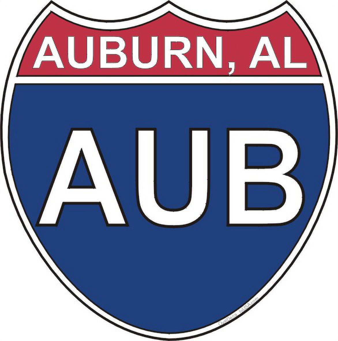 3.8 Inch US Interstate Sticker Auburn Interstate Sticker - Walmart.com