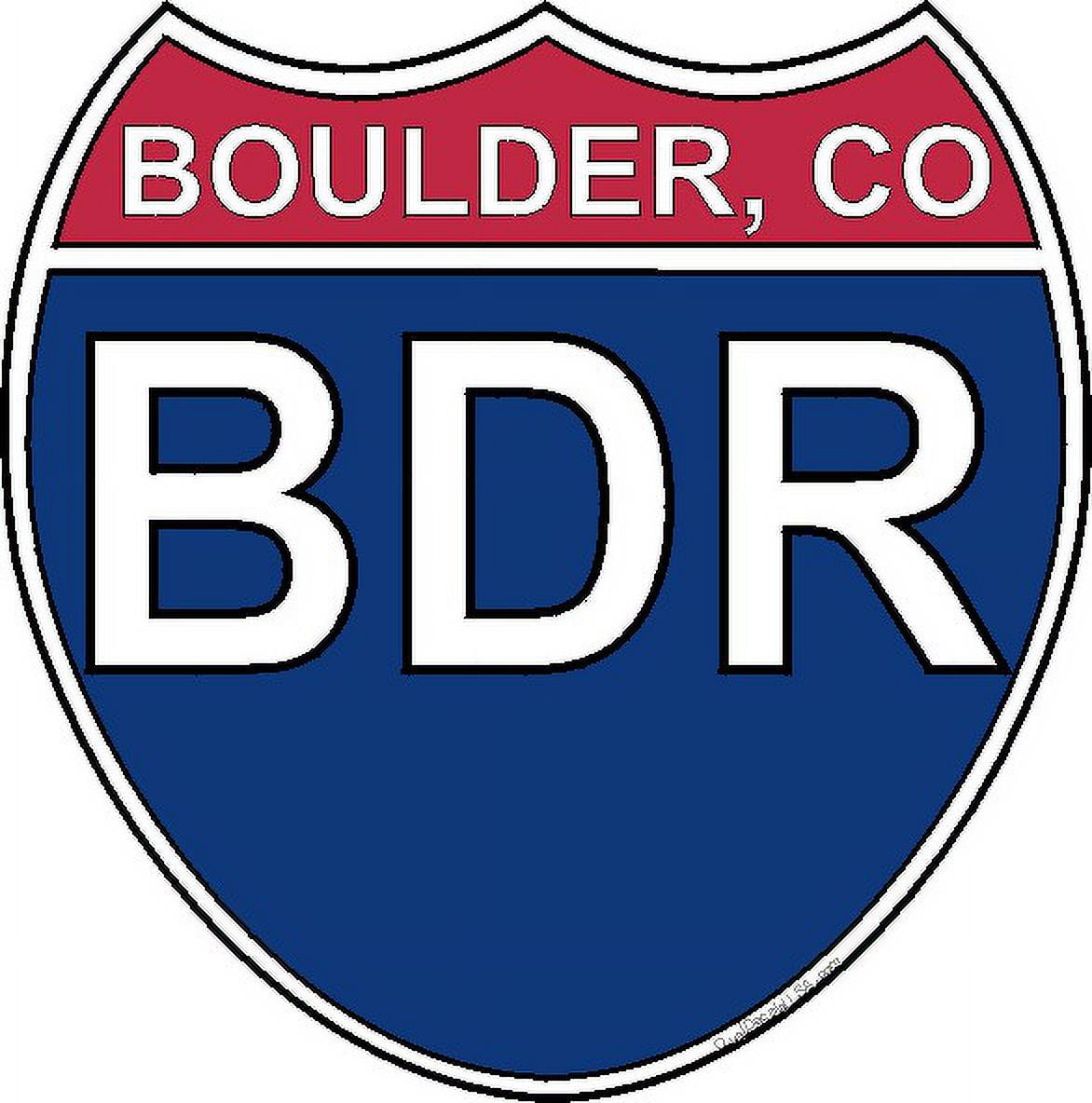 3.8 Inch US Interstate Sticker Boulder Colorado - Walmart.com