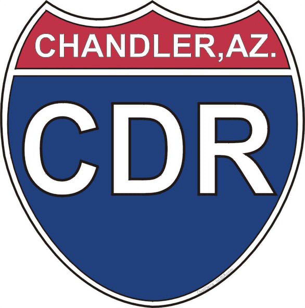 3.8 Inch US Interstate Sticker Chandler Arizona - Walmart Business Supplies