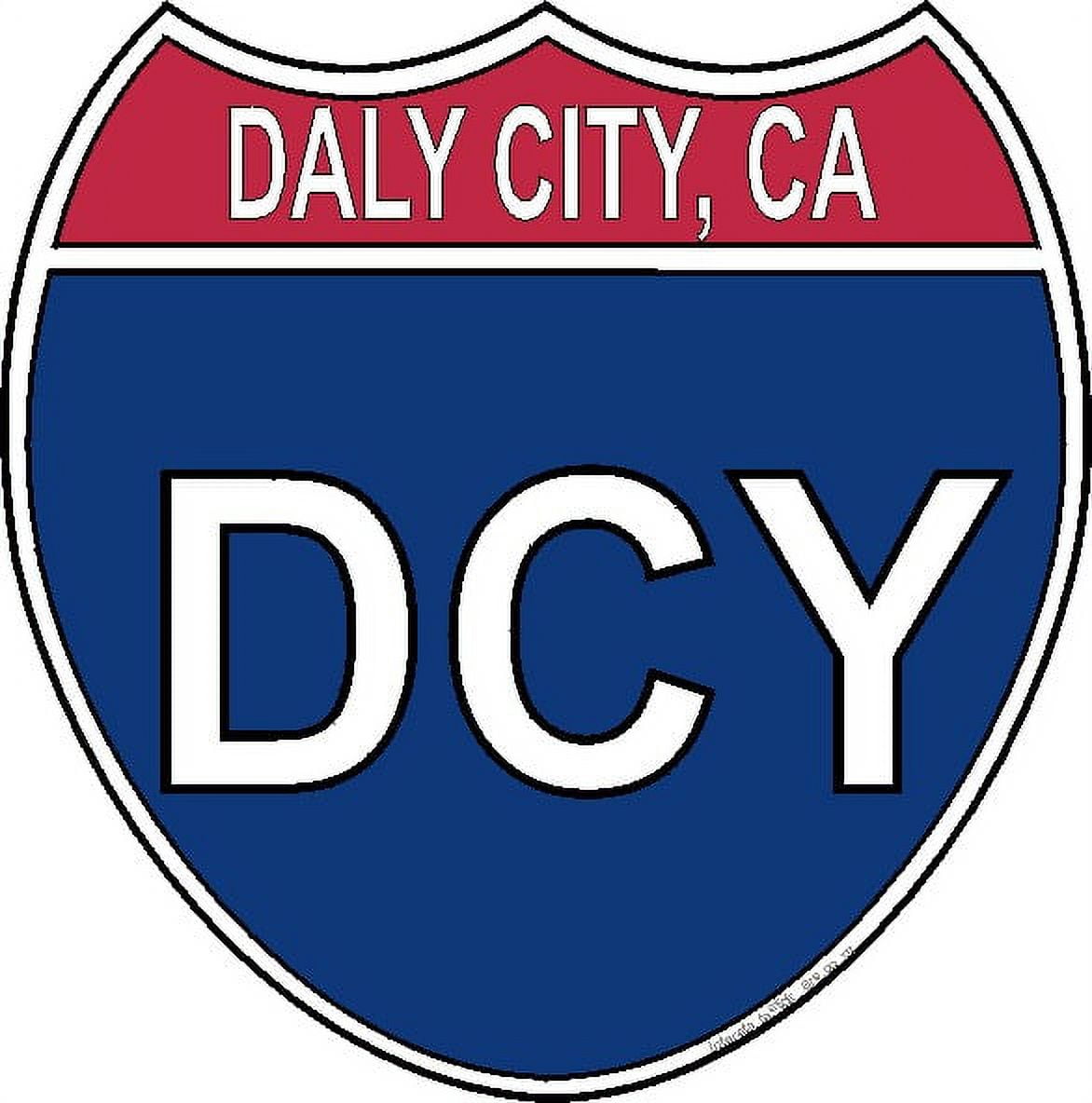 3.8 Inch US Interstate Sticker Daly City California - Walmart.com