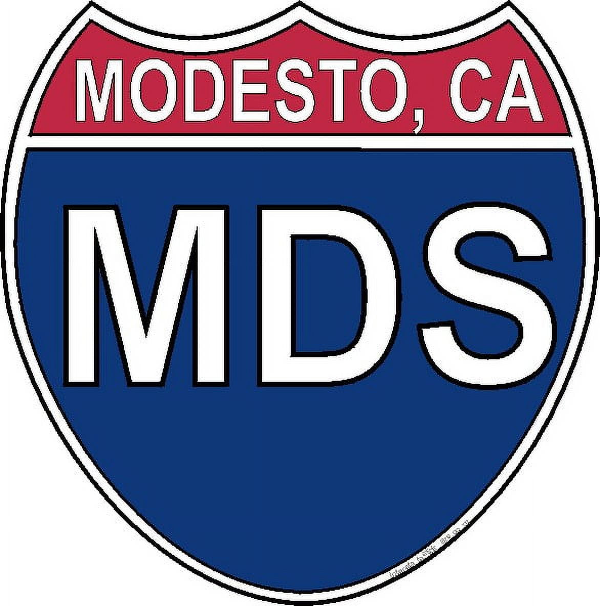 3.8 Inch US Interstate Sticker Modesto California - Walmart.com