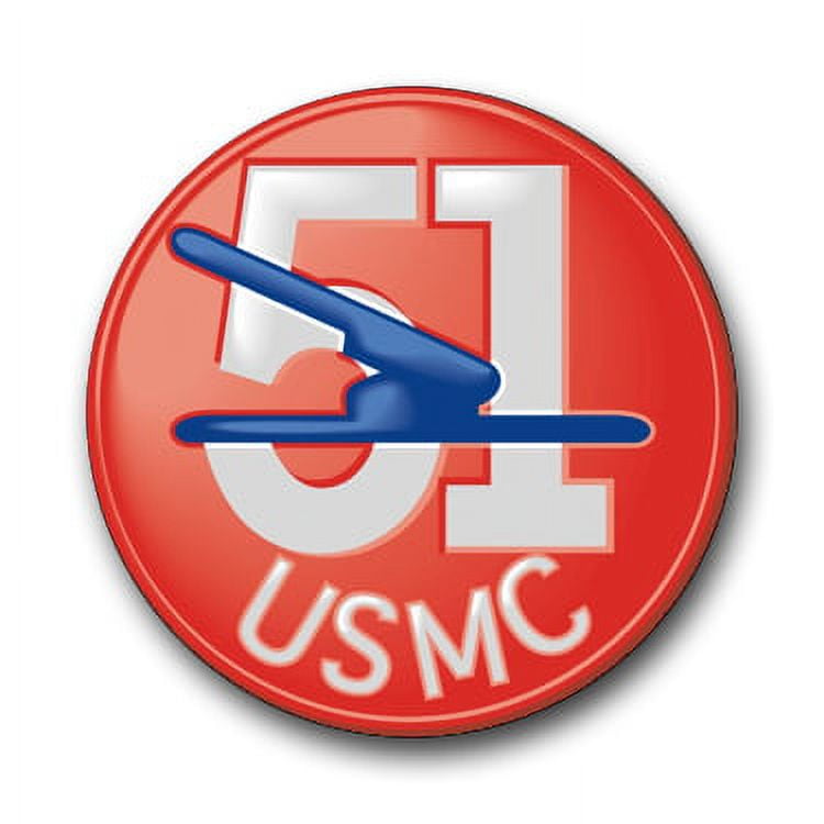 3.8 Inch USMC 51st Defense Battalion Vinyl Transfer Decal - Walmart.com