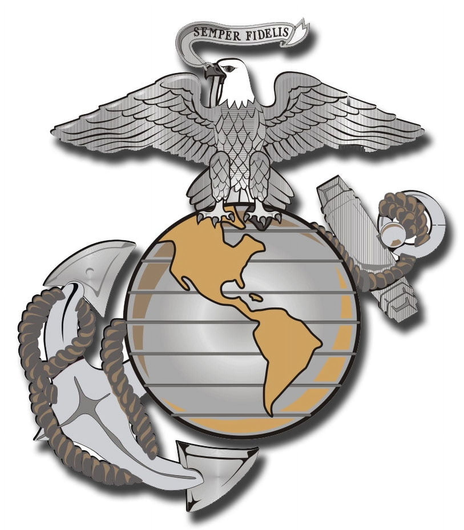 3.8 Inch USMC EGA Sticker - Walmart.com