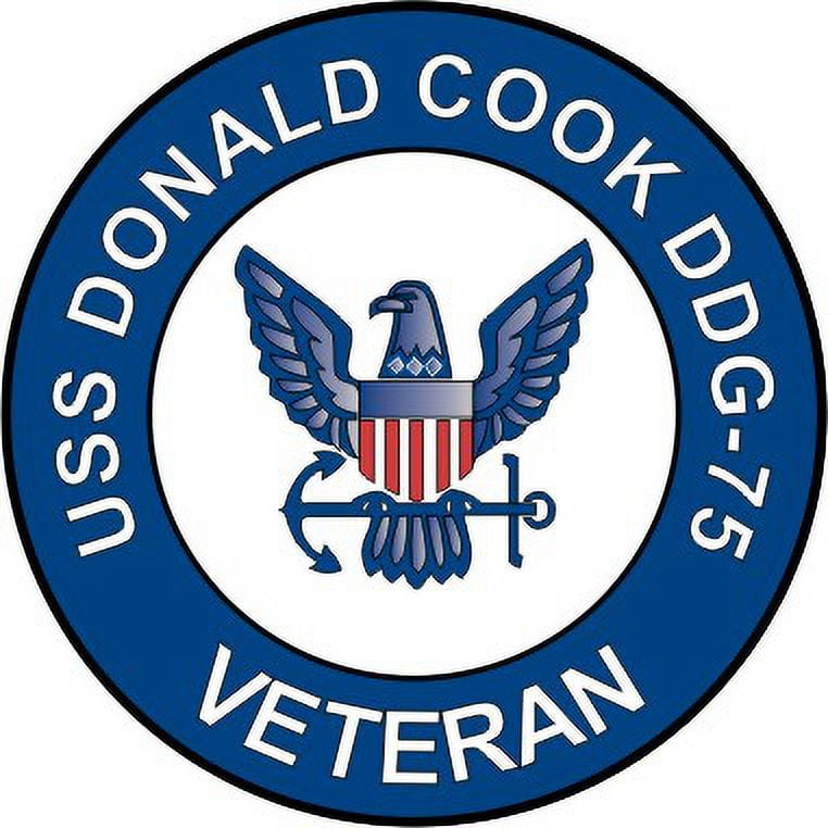 3.8 Inch USS Donald Cook DDG-75 Veteran Decal Sticker - Walmart.com