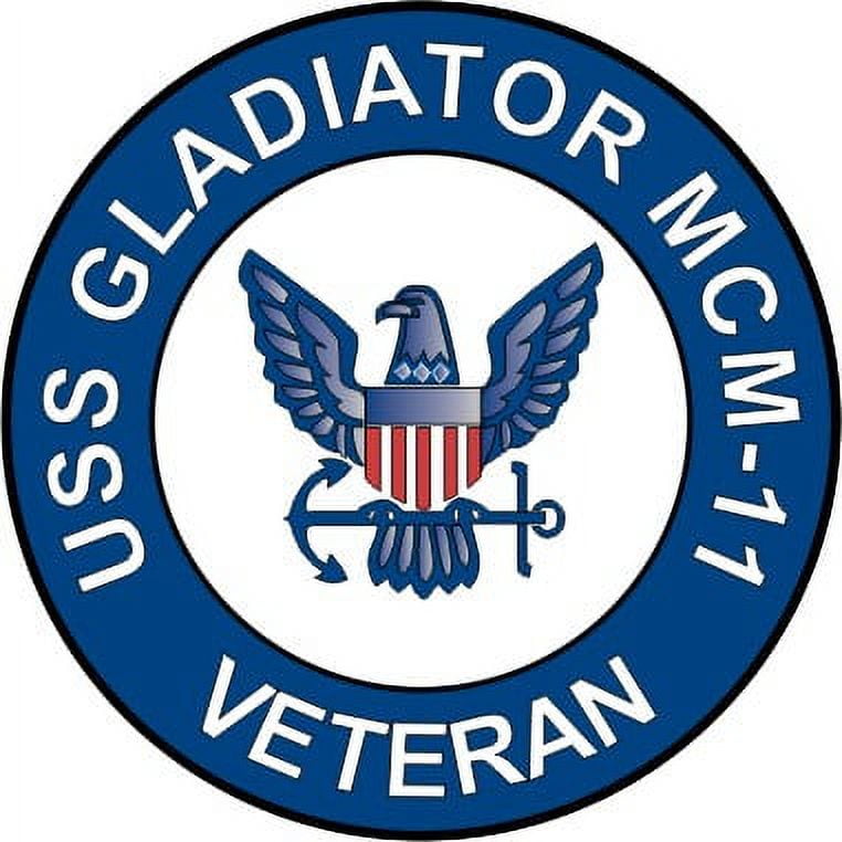 3.8 Inch USS Gladiator MCM-11 Veteran Decal Sticker - Walmart.com