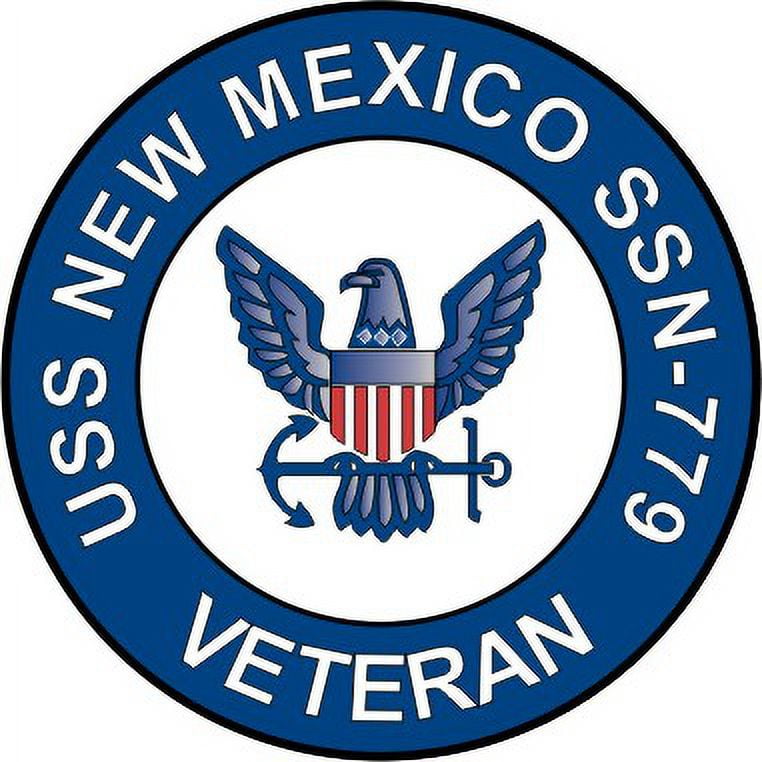 3.8 Inch USS New Mexico SSN-779 Veteran Decal Sticker - Walmart.com