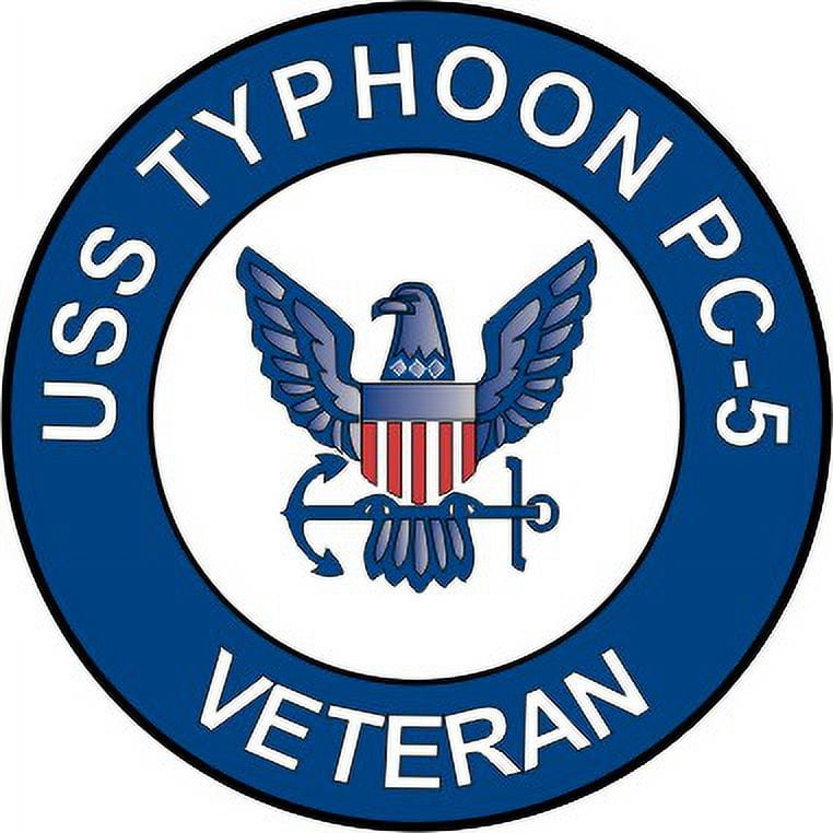 3.8 Inch USS Typhoon PC-5 Veteran Decal Sticker - Walmart.com