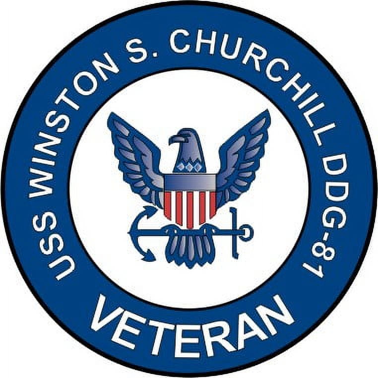 3.8 Inch USS Winston S Churchill DDG-81 Veteran Decal Sticker - Walmart.com